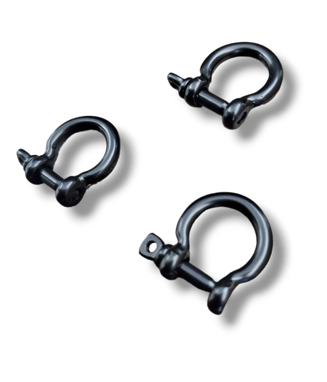 3 pack Black mini shackles – Paracordclips LLC